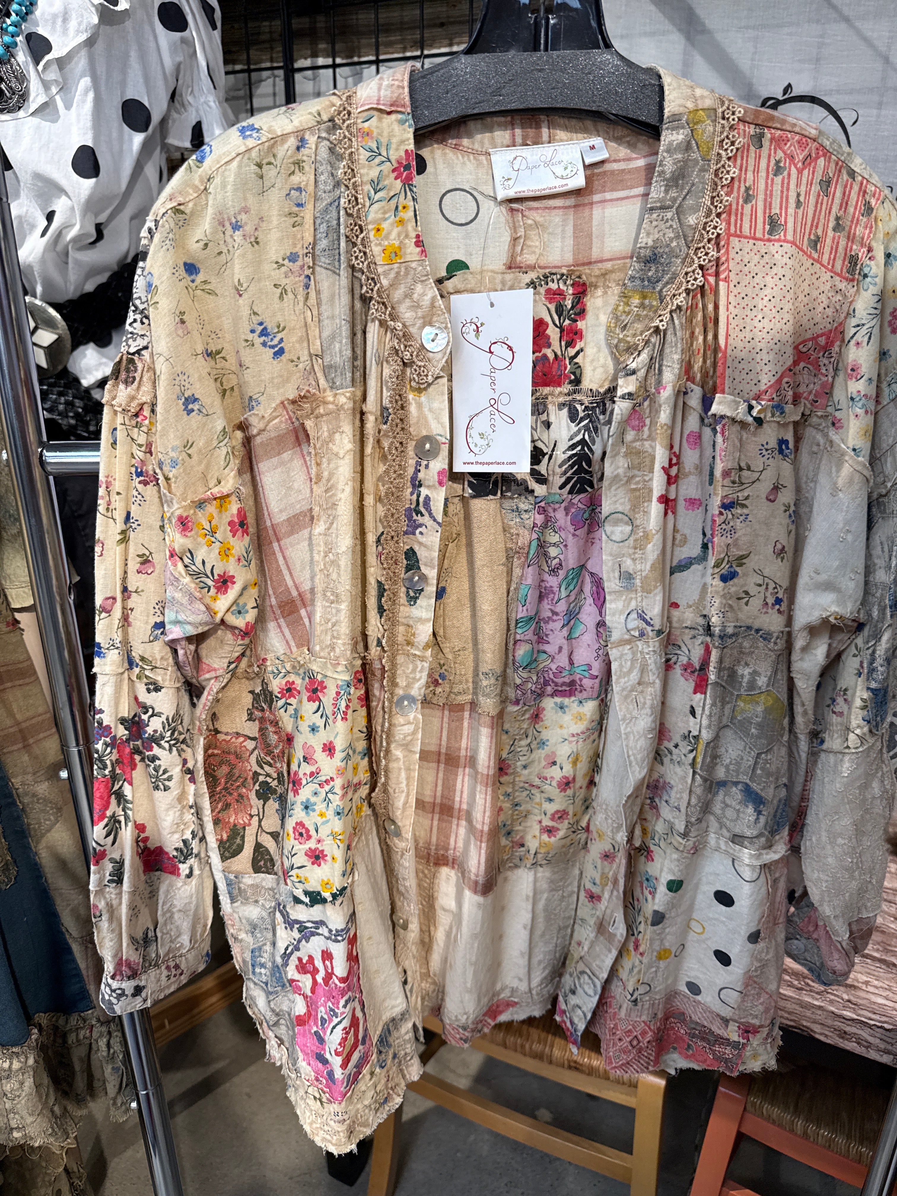 Paper Lace plg517t natural Shirt button - Pre Order – Felecia Bella