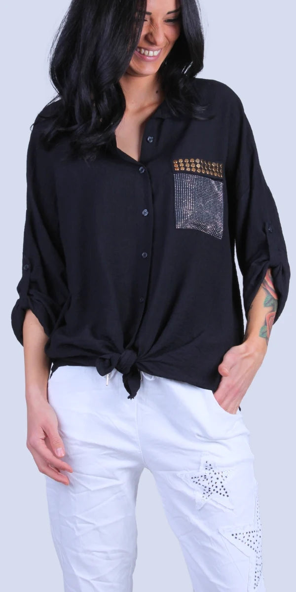 GIGI MODA Liza Studded Shirt – Felecia Bella