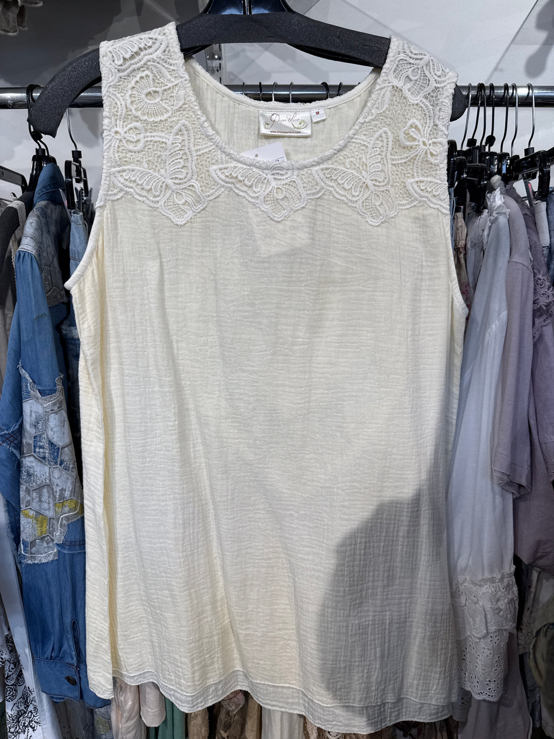 Paper Lace PLP52 OFF EHITE TANK - Pre Order – Felecia Bella