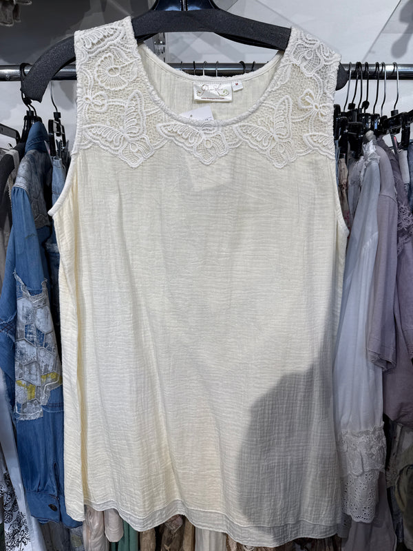 Paper Lace PLP52 OFF EHITE TANK - Pre Order – Felecia Bella