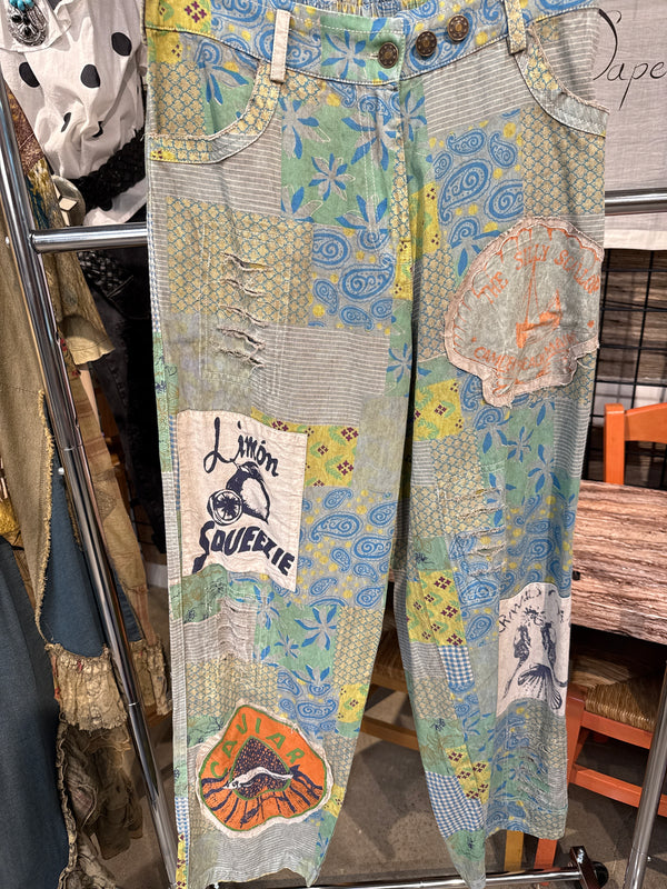 Paper Lace PLP98 GREEN MIX PATCHED JEANS - Pre Order – Felecia Bella