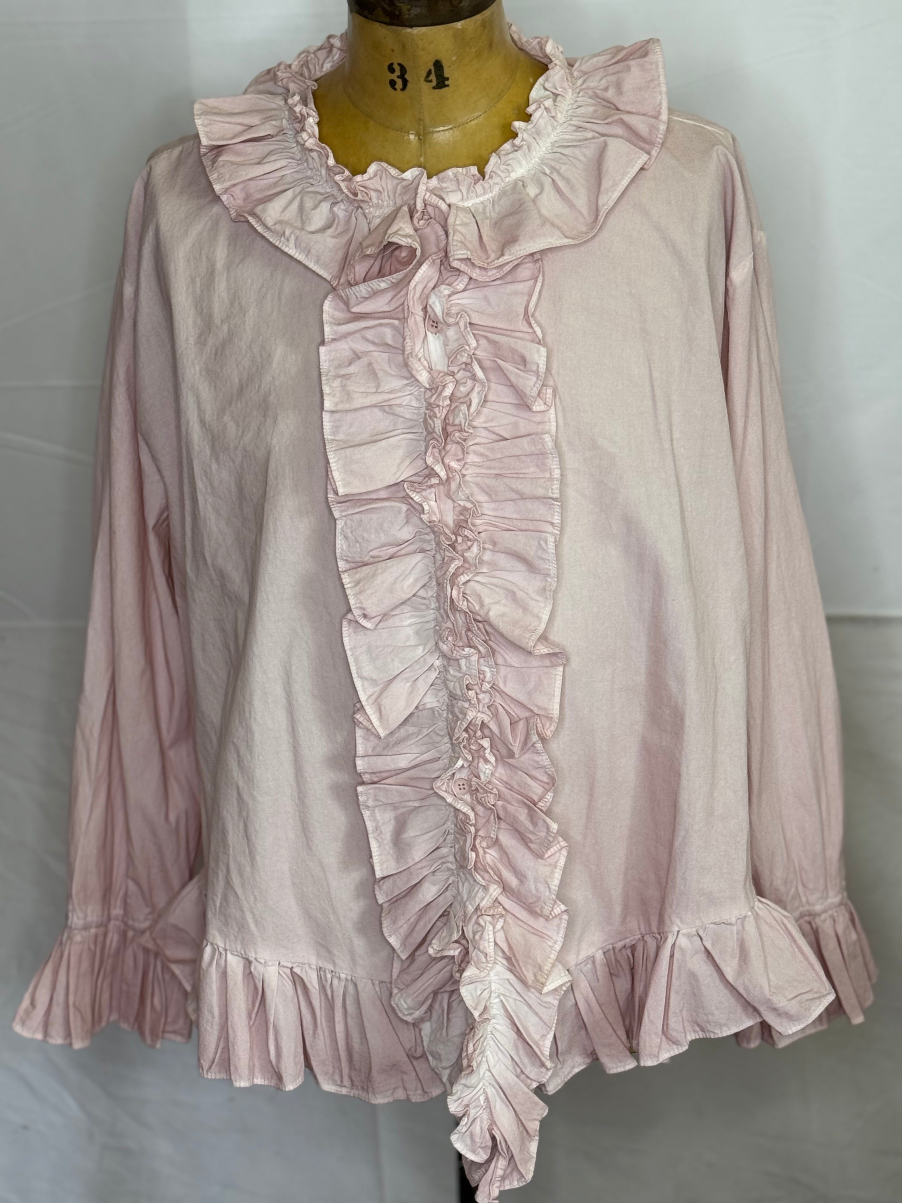 A Rare Bird Pink Ruffle Shirt – Felecia Bella