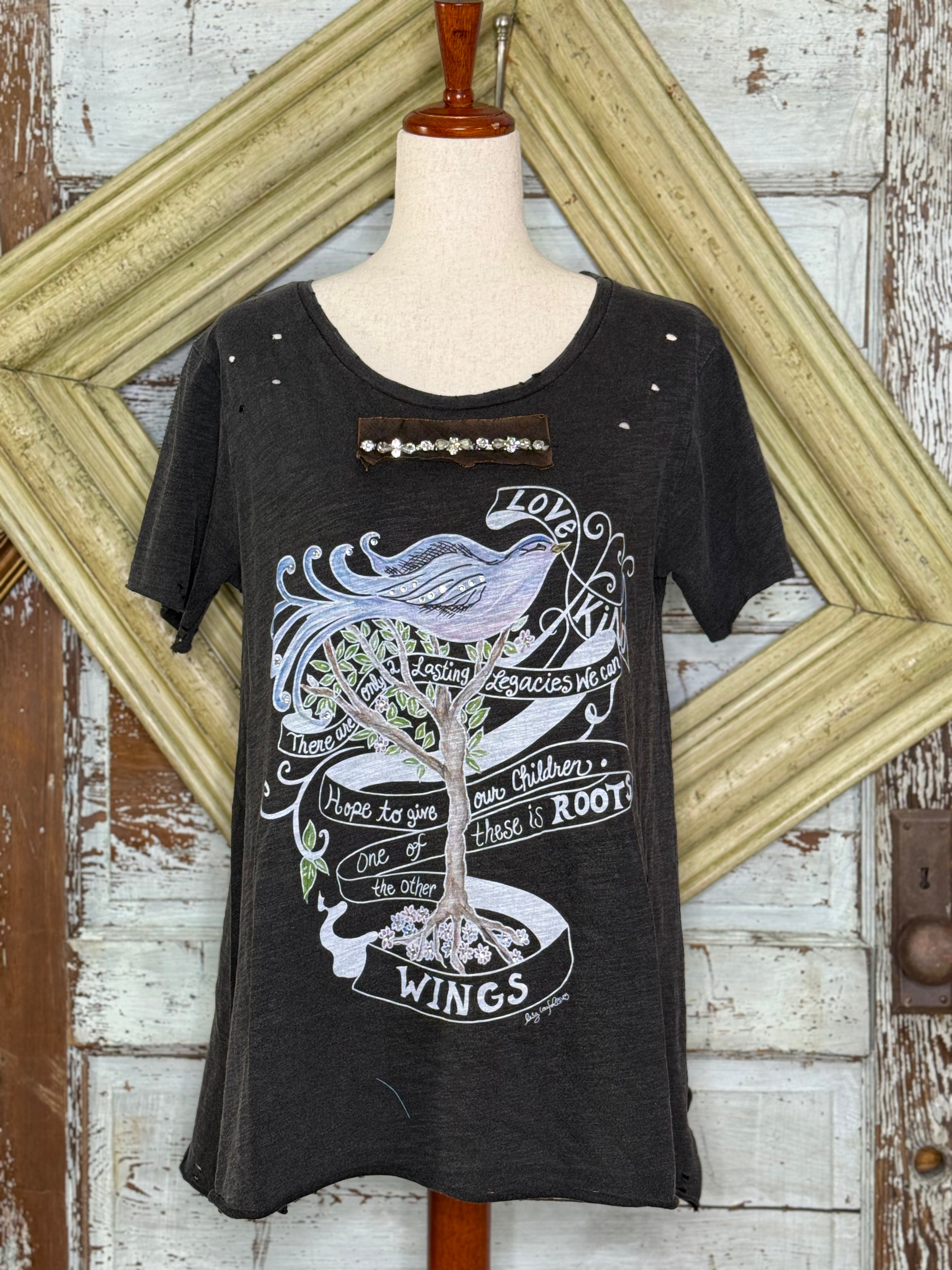 A Rare Bird Root & Wing Graphic Tee – Felecia Bella