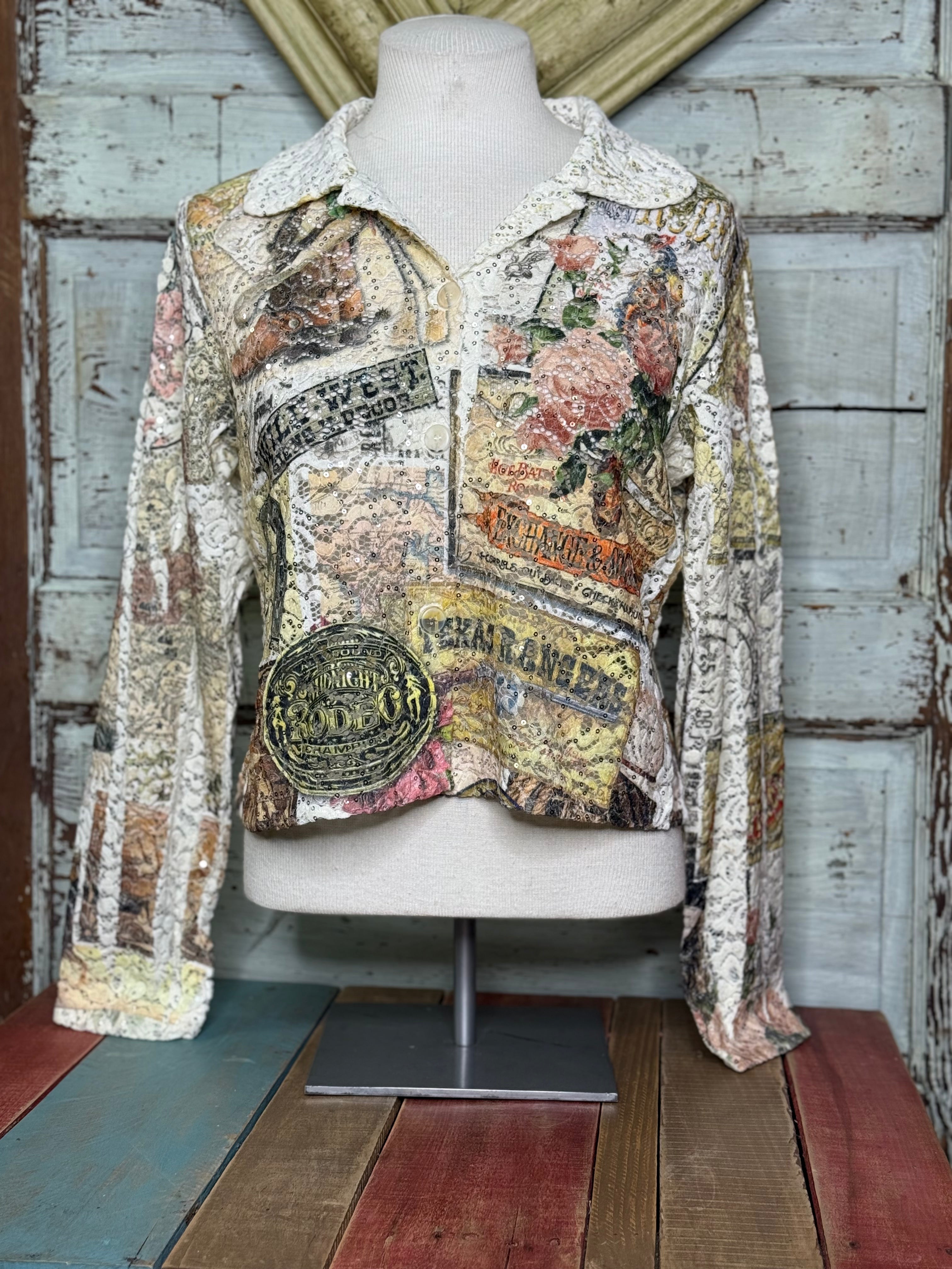 Origami Sequin & lace Crop Jacket – Felecia Bella