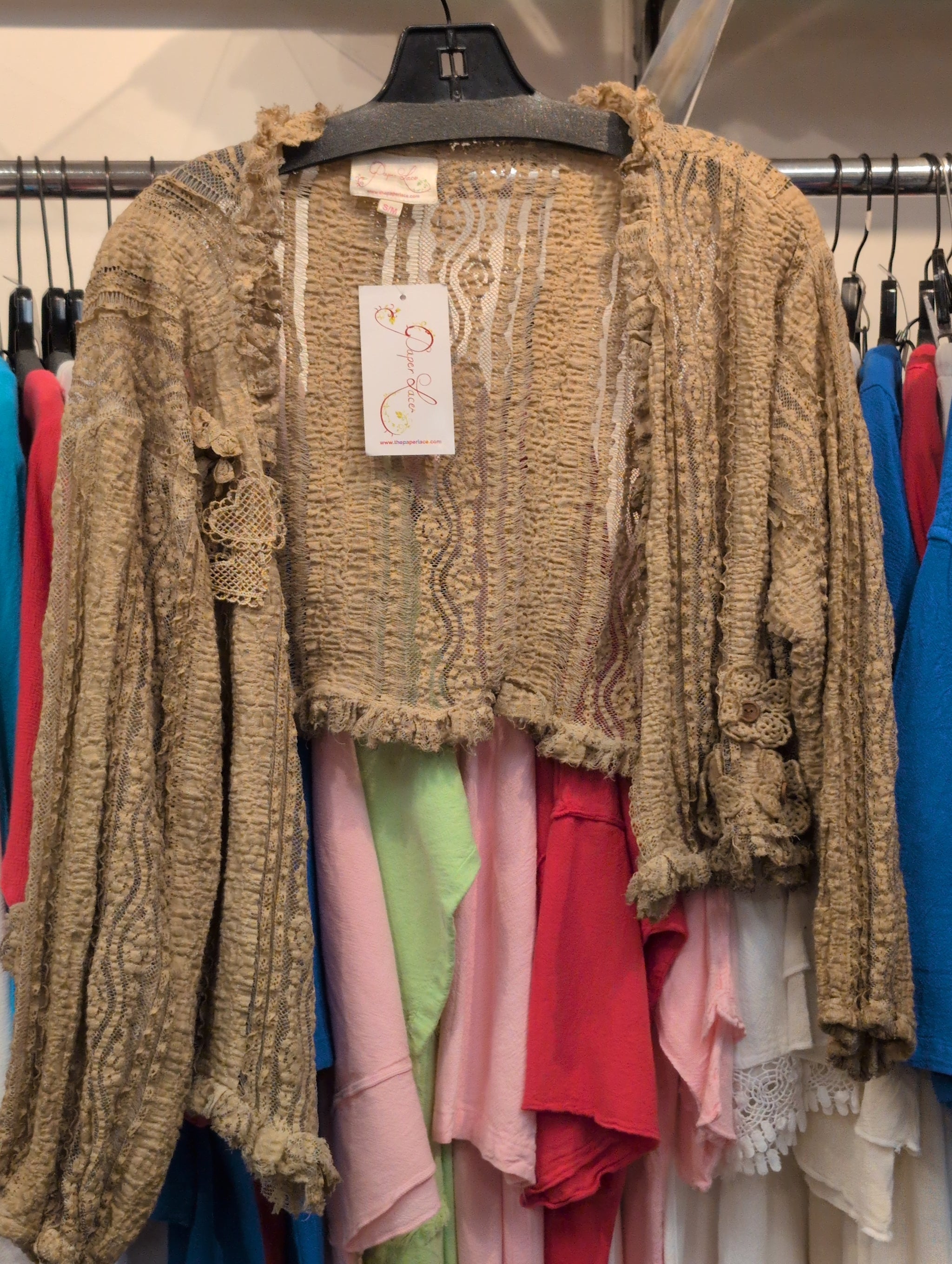 Paper Lace PLR891T T DYE HALF JACKET - Artisan Boho Jacket – Felecia Bella