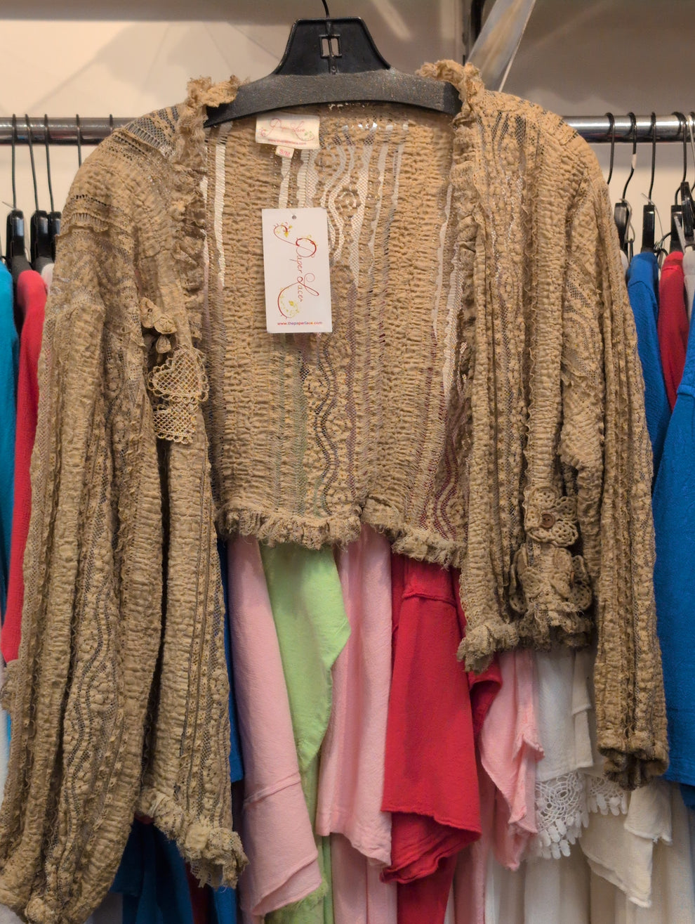 Paper Lace PLR891T T DYE HALF JACKET - Artisan Boho Jacket – Felecia Bella